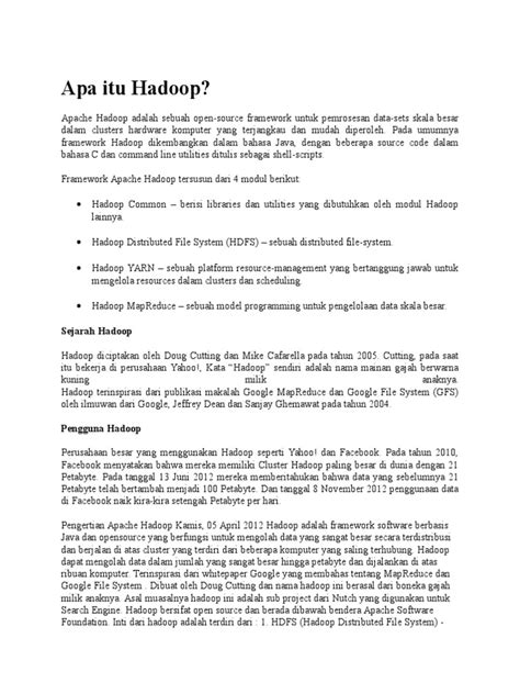 Apa Itu Hadoop Pdf