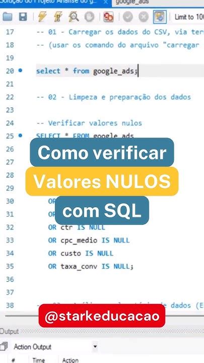 Como Verificar Valores Null Com Sql Sql Shorts Youtube