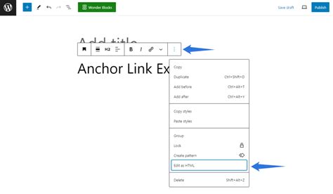 How To Create Anchor Links In WordPress Ways Bluehost