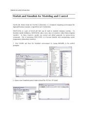 Matlab Simulink Introduction PID Lab Docx Matlab Simulink Introduction Exercise Introduce A