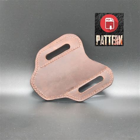 Knife Sheath Template Pattern Pocket Knife Case Pdf Leather Products