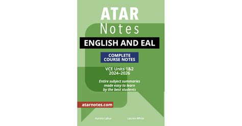 Lilydale Books Atar Notes Vce English And Eal Units 1and2 Notes