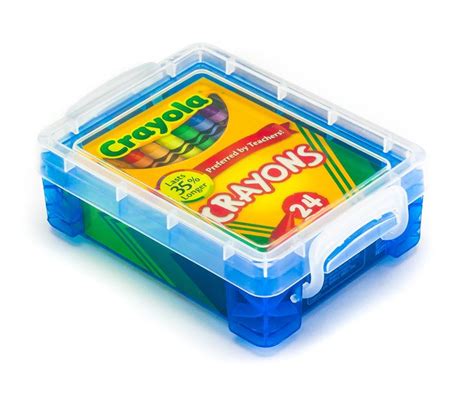 Crayola Crayons 24 Count With Blue Super Stacker Plastic Crayon Box