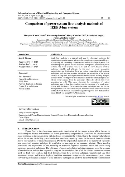 Pdf Comparison Of Power System Flow Analysis Methods Of Ieee 5 Bus System