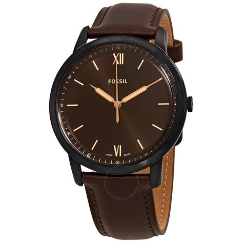 Fossil The Minimalist 3h Quartz Brown Dial Mens Watch Fs5551 796483441477 Watches Neutra
