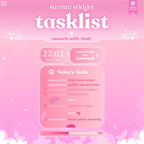 task widget coworking with pomodoro timer tasklist for coworking