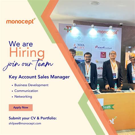 Monocept On Linkedin Hiring Jobopportunity Salesmanager Keyaccounts Businessdevelopment