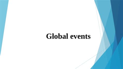 Impacts Of Macro Environment On Global Events Industry