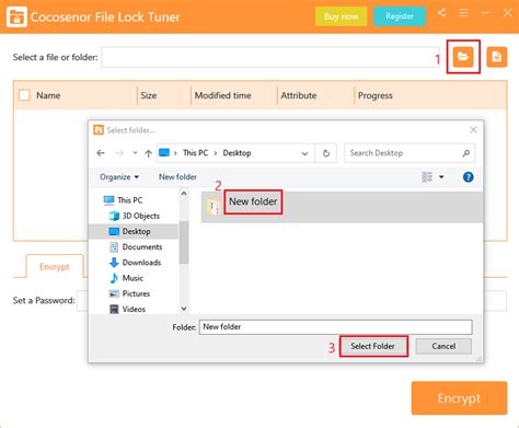 how to use the file encryption tool—cocosenor file lock tuner