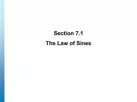 Lecture 18 section 7.1 & 7.3 laws of sin & cos | PPT
