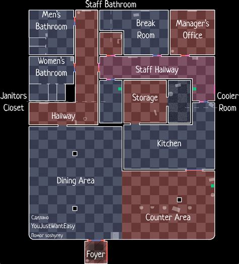 Nell`s Diner Interactive Map Phasmophobia Cis