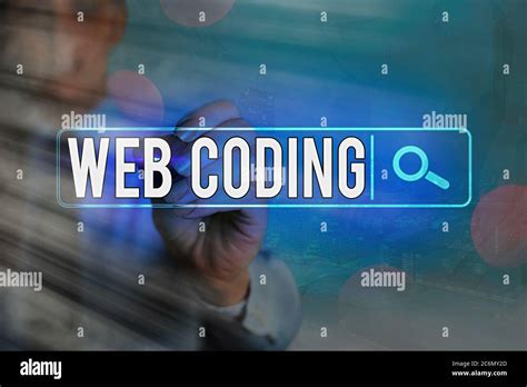 writing note showing web coding business concept for a system of