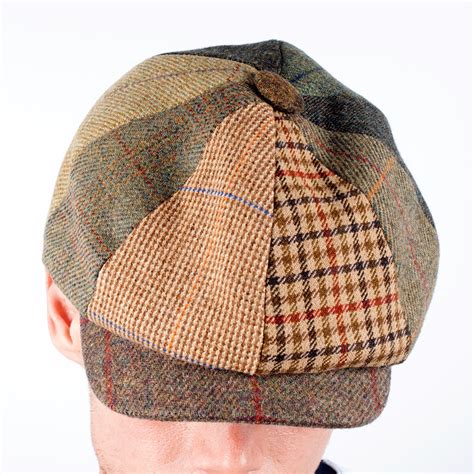 The Patchwork Tweed Baker Boy Hat John Victor
