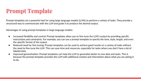 Prompt Template Tutorial And Pptx