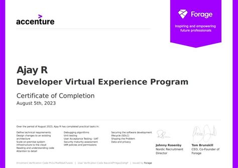 Ajay R On Linkedin Connections Accenture Forage Virtualexperience
