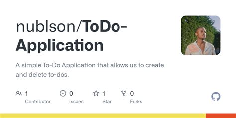 Github Nublsontodo Application A Simple To Do Application That