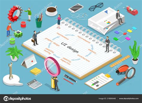 UI design process Isometric flat vector concept. Stock Vector Image by ©tarik_vision #218895446