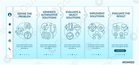 problem solving steps onboarding vector template stock vector 3244522