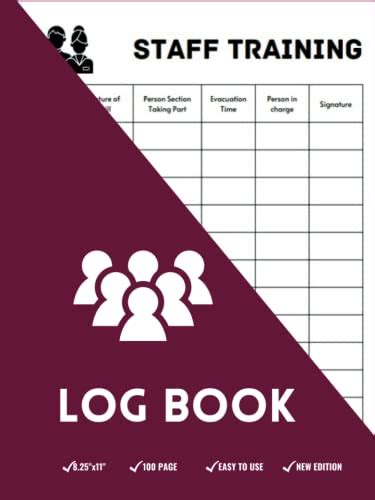 Staff Training Log Book Staff Hours Log Book Staff Communication Log Book Staff Sign In And