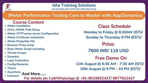 “jmeter Performance Testing Core To Master With Appdynamics” Training