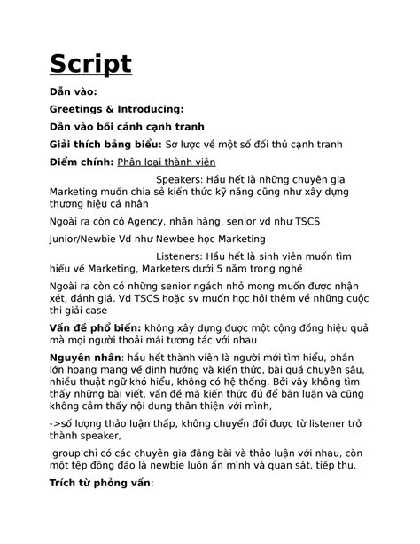 script script dẫn vào greetings and introducing dẫn vào bối cảnh cạnh