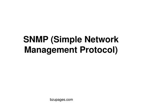 Ppt Snmp Simple Network Management Protocol Powerpoint Presentation