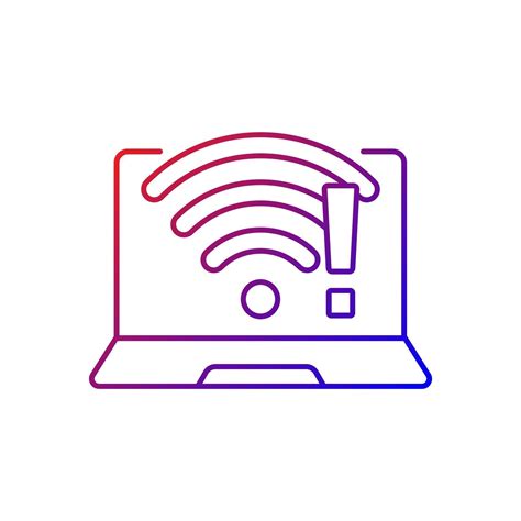 Wi Fi Does Not Work Gradient Linear Vector Icon Wireless Connection Issue Weak Signal No