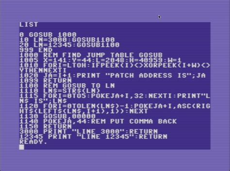 Making A C64 C65 Compatible Computer GOSUB Variable In C64 BASIC