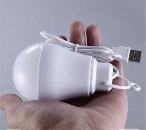 Лампочка світлодіодна з Usb розємом 5 Вт кабель 1 м лампочка для читання лампа для