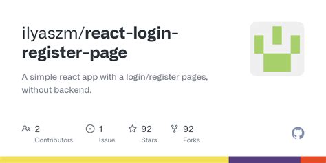 Github Ilyaszm React Login Register Page A Simple React App With A Login Register Pages