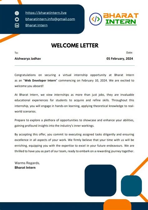 Aishwarya Jadhav On Linkedin Bharatintern Webdevelopment Intenship