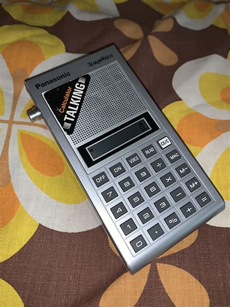 Panasonic CompuVoice 1980s Silver Speaking Calculator With Reverb