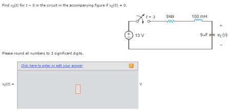 Solved Find V C T For T In The Circuit In The Chegg