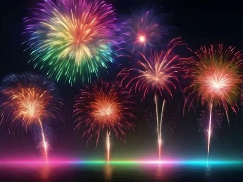 Premium Photo Beautiful Realistic Fireworks Celebration Background
