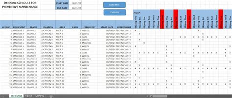 Preventive Maintenance Program Excel