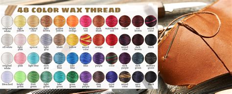Jupean 48 Colors Waxed Thread Leather Thread For Hand