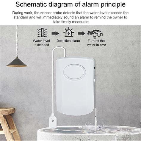 130dB Water Leakage Alarm Detector Sensor Detection Flood Alert Overflow Home Security Alarm