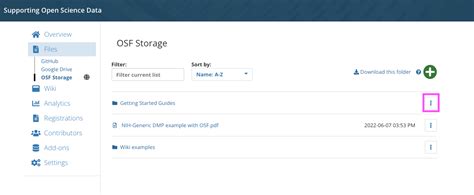 Deleting A Project Folder Osf Projects Osf Support