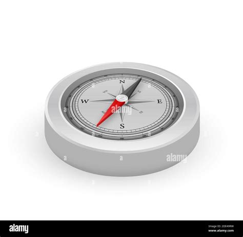 Compass On White Background Flat Vector Navigation Symbol Vector
