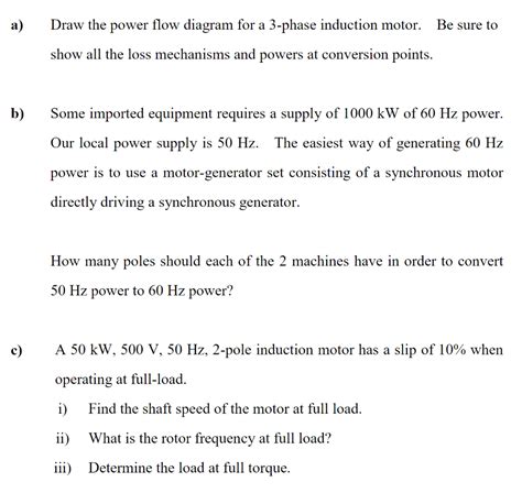 Solved A Draw The Power Flow Diagram For A Phase Chegg