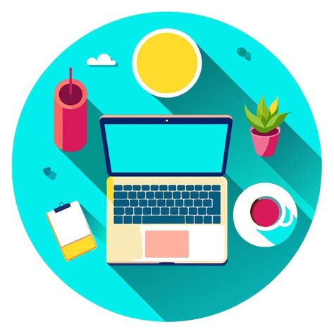 Premium Vector Laptop Flat Vector Illustration Flat