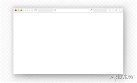 Browser Window Realistic Blank Browser Window With Toolbar And Wall