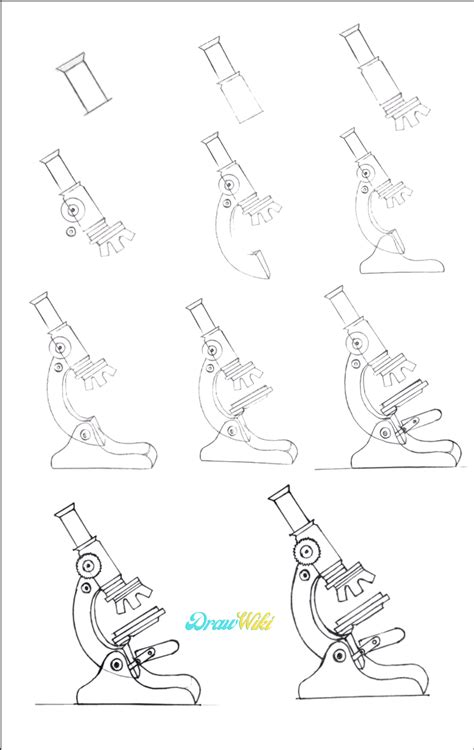How To Draw A Microscope Step By Step