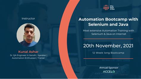 Automation Bootcamp With Selenium And Java Batch 3 Tickets By The Test Tribe Saturday