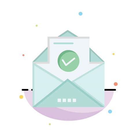 Mail Email Envelope Education Abstract Flat Color Icon Template