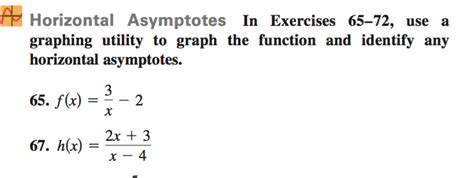 Solved Horizontal Asymptotes In Exercises Use A Chegg