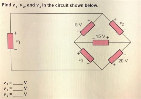 solved find v1 v2 and v3 in the circuit shown below