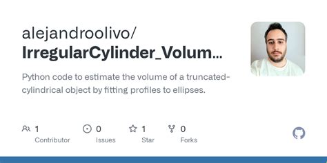 github alejandroolivo irregularcylinder volumeestimation python code