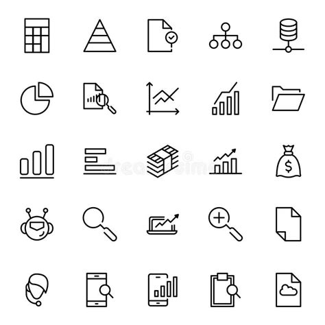 Statistics Icon Set Stock Vector Illustration Of Infographic 119206465