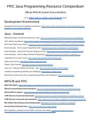 Complete Guide To FRC Java Programming Resources Tutorials Course Hero